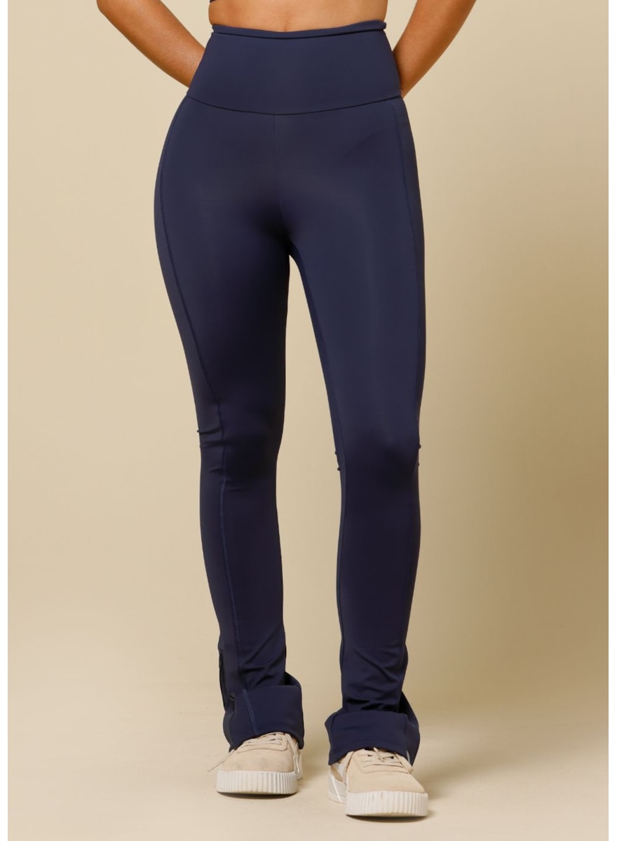 CALÇA LEGGING COM ZIPER LEBLON AZUL MARINHO - revendafitli.com.br